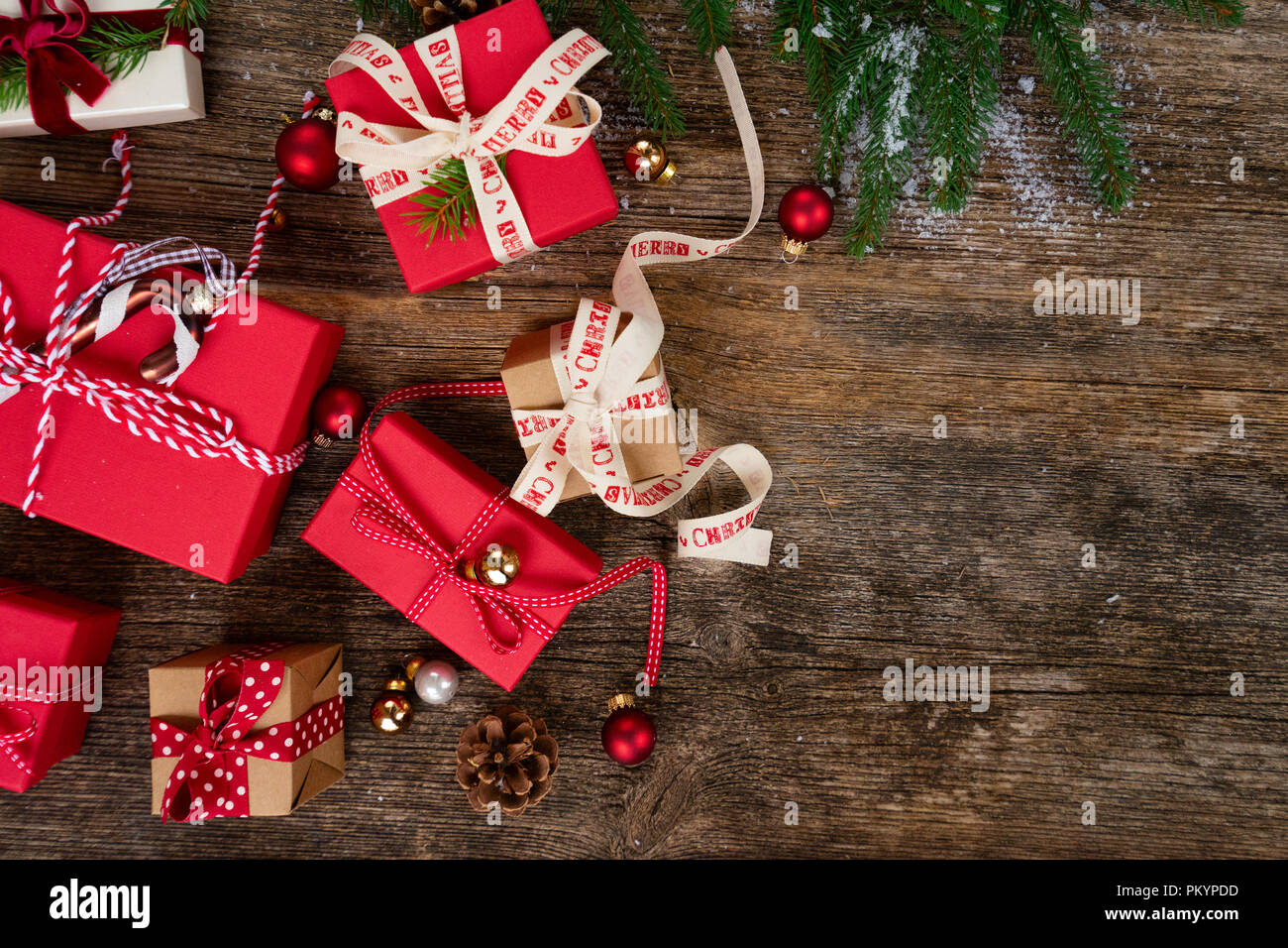 Christmas gift giving Stock Photo - Alamy