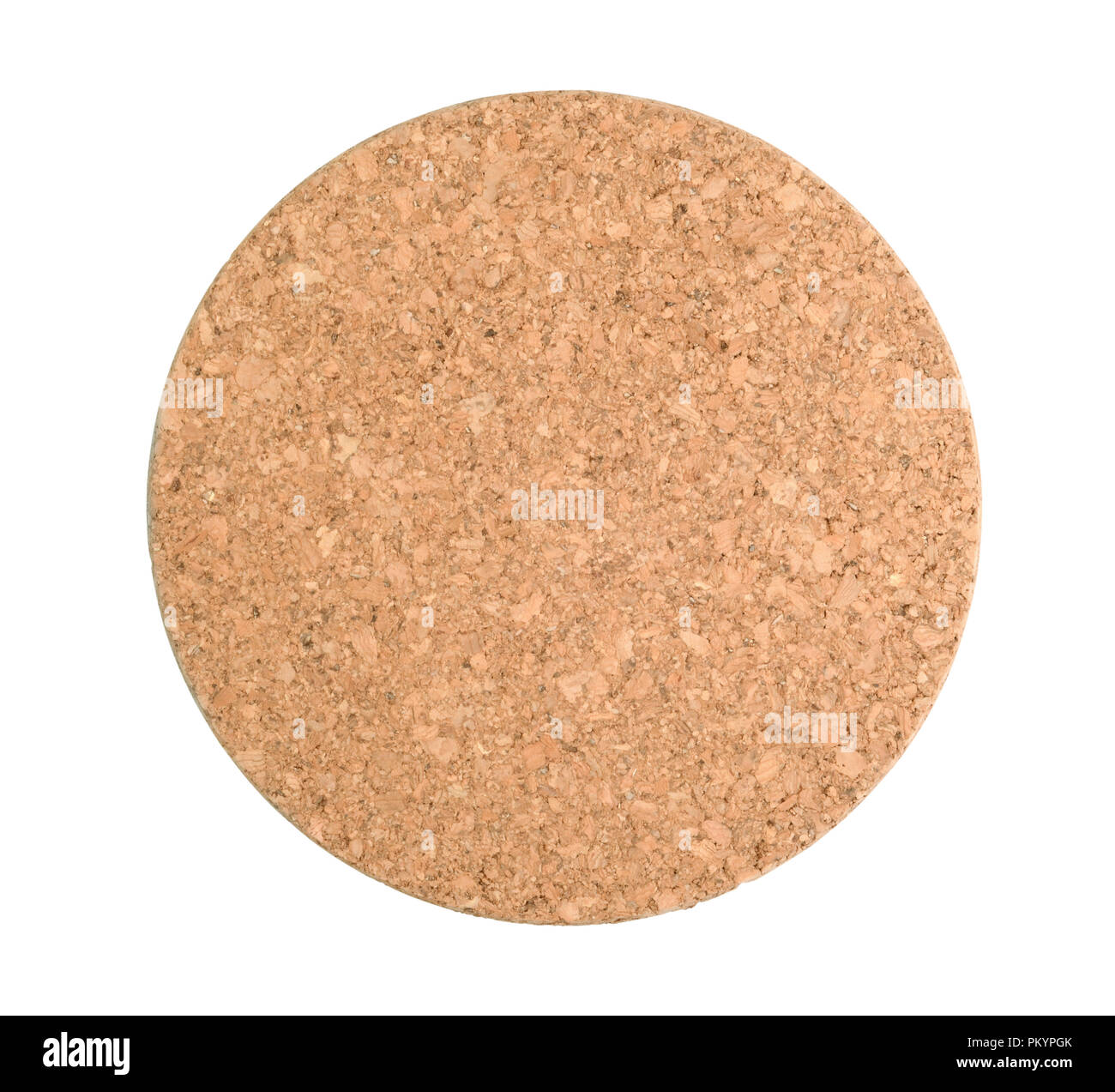 Round cork stand under the hot isolated on a white background Stock ...