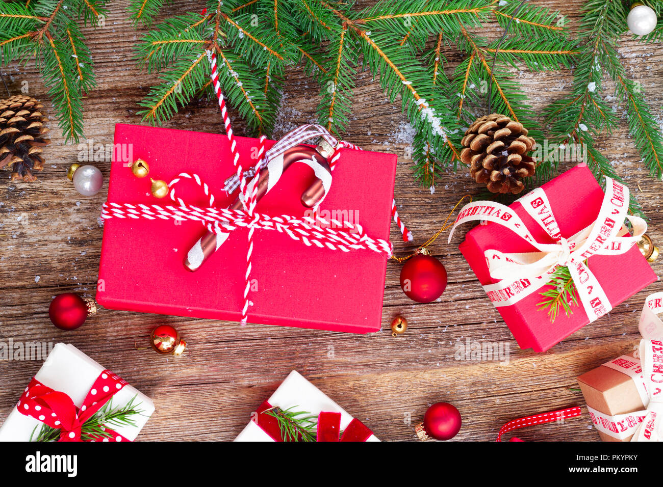 Christmas gift giving Stock Photo - Alamy