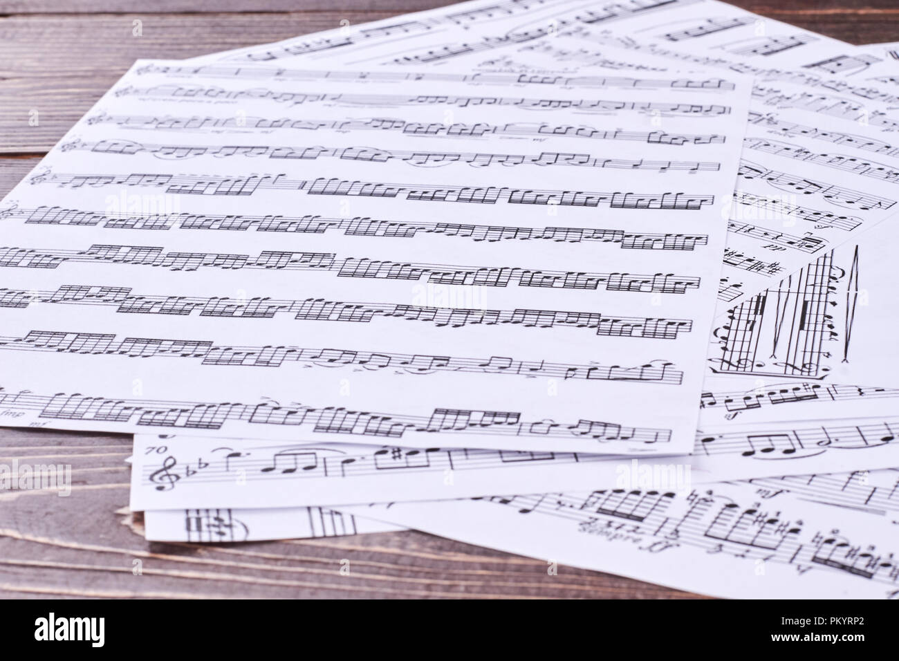 Music score pages close up Stock Photo - Alamy