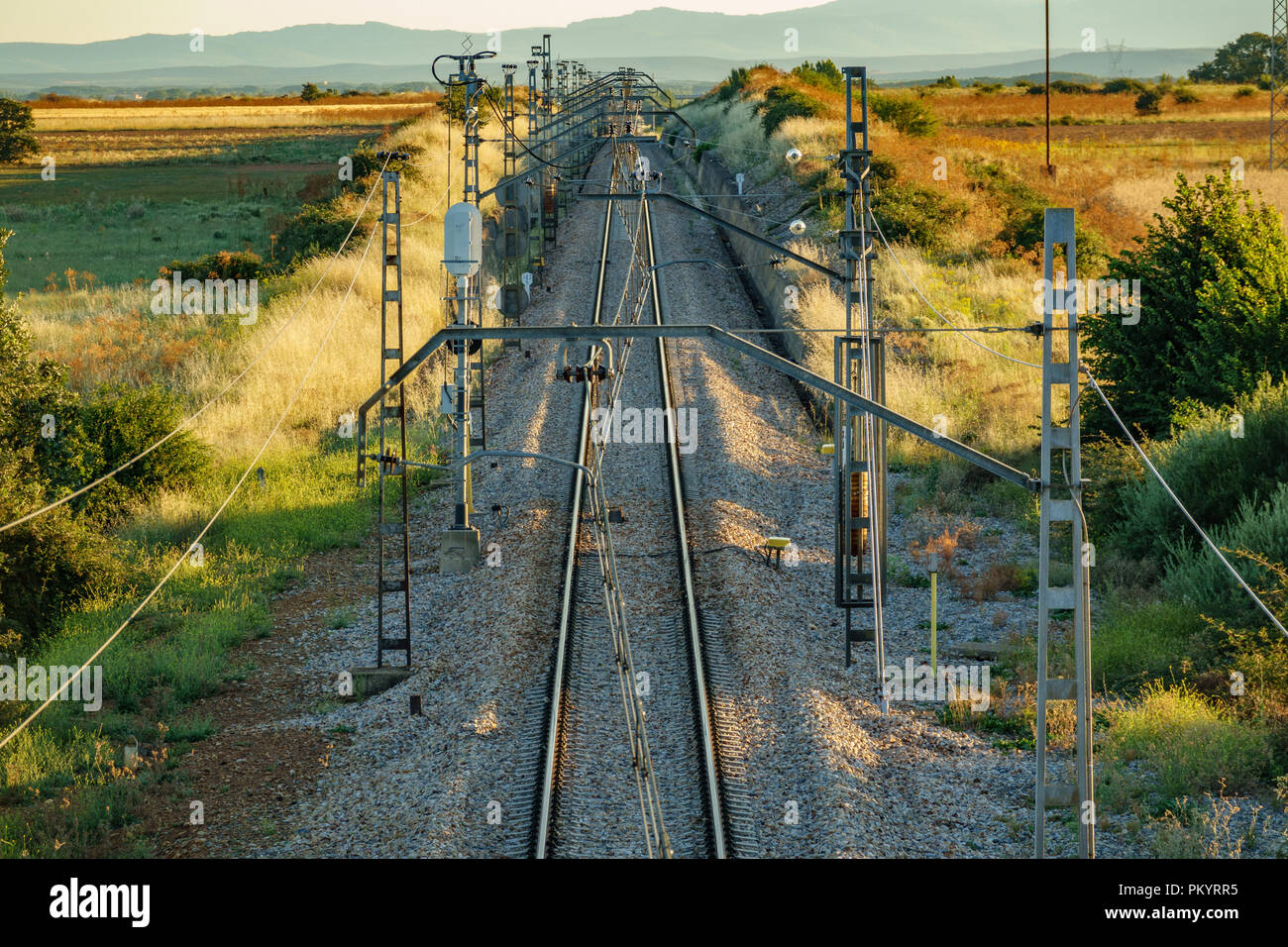 Long distance train line hi-res stock photography and images - Alamy