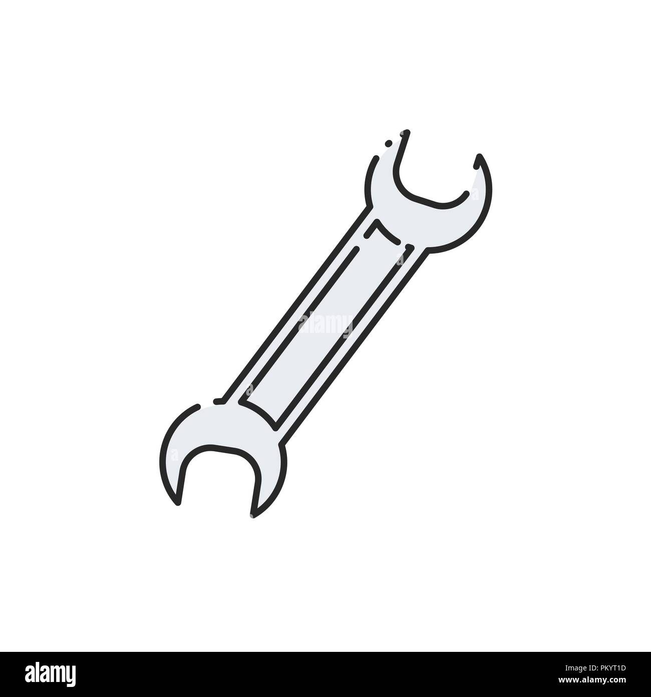 Wrench. Spanner. Flat abstract icon Vector illustration Stock Vector ...