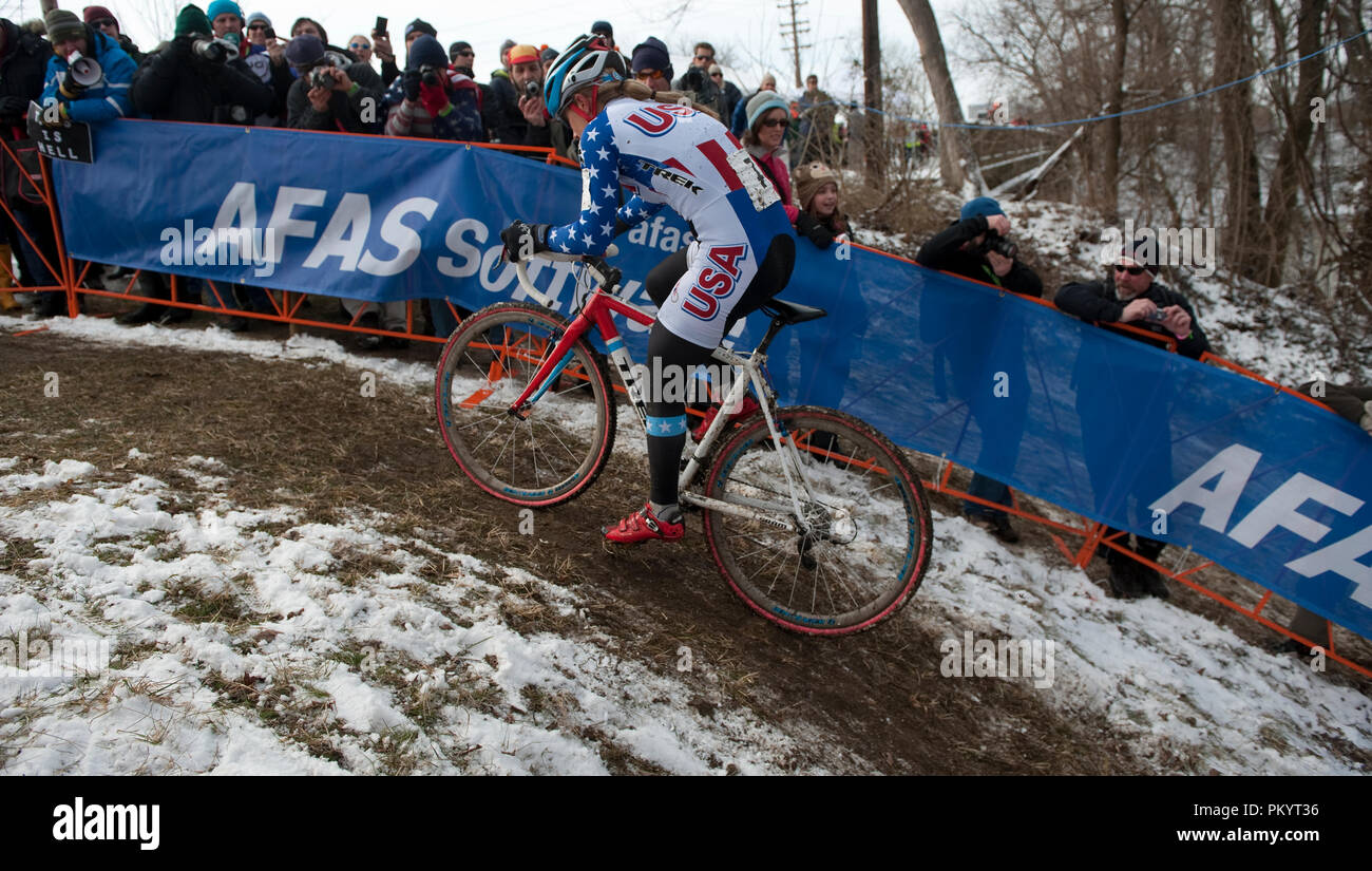 UNITED STATES - FEB 02 : Katie Compton (USA) on her way to the silver ...