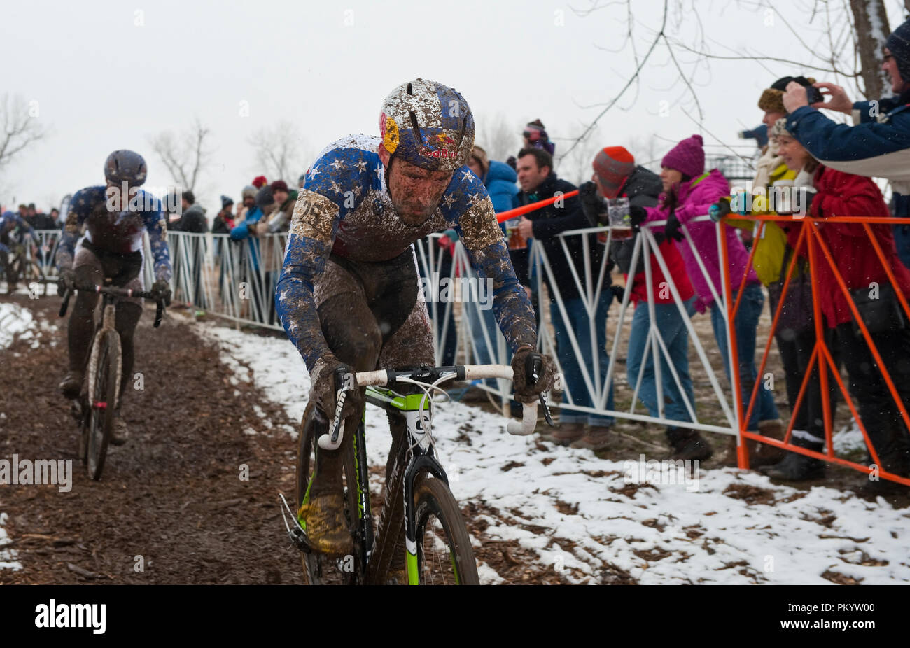 UNITED STATES - FEB 02 : Jeremy Powers and Tim Johnson (USA) work the ...