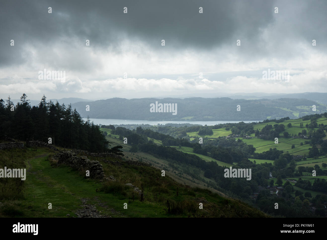 Countryside Lake District Fells, Windermere, Hiking Stock Photo - Alamy