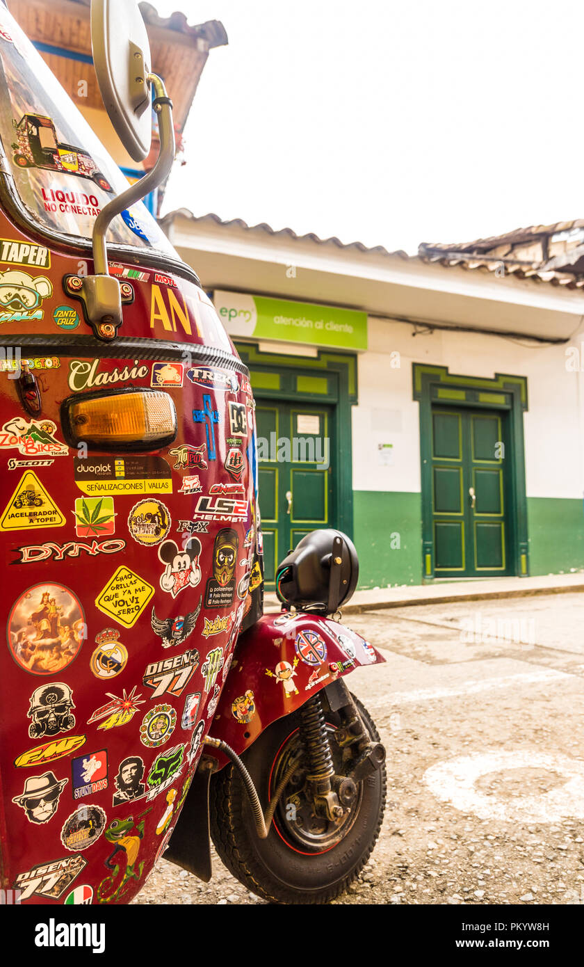A colorful view in jardin in Colombia Stock Photo - Alamy