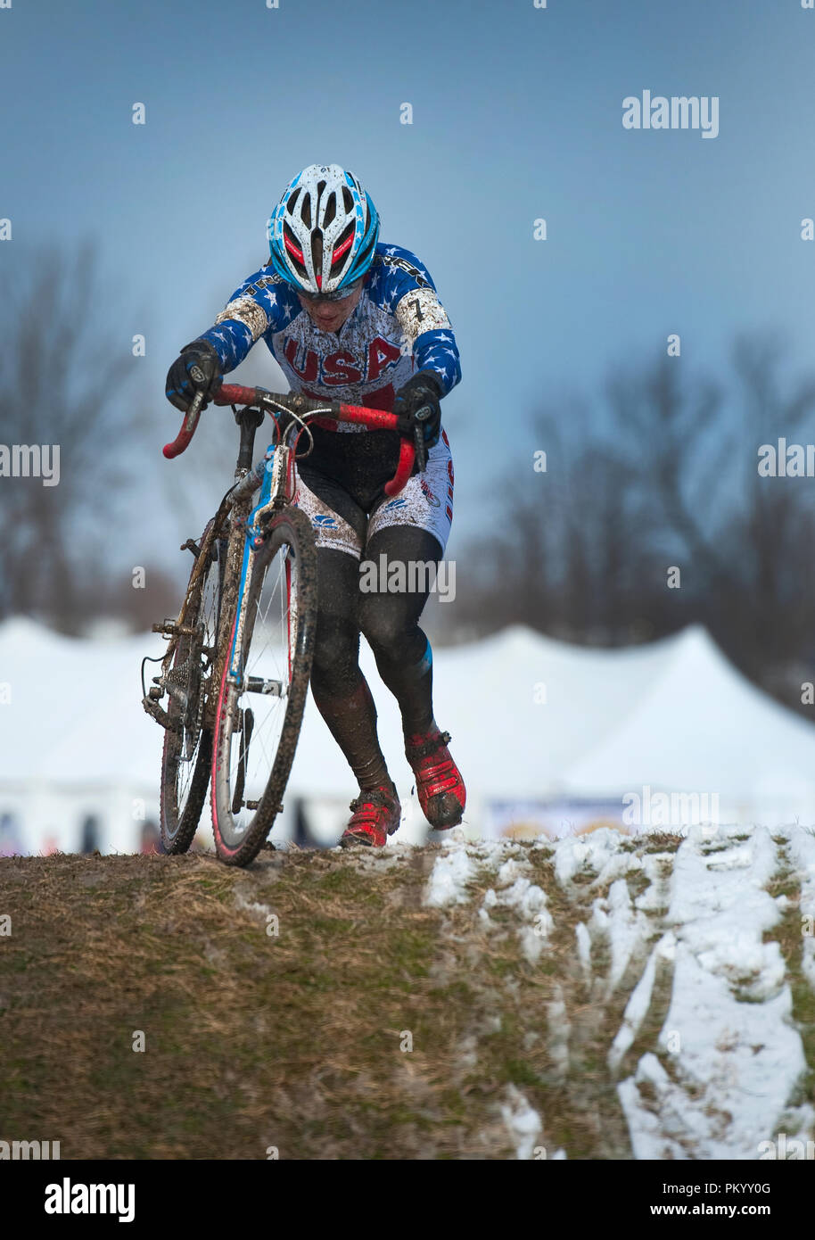 UNITED STATES - FEB 02 : Katie Compton (USA) on her way to the silver ...