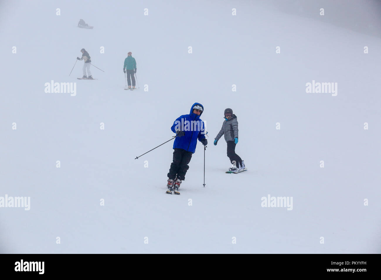 German people do skiing at Ruhestein Skilift, an ideal place for winter ...
