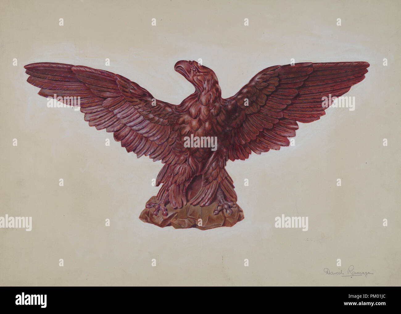 Watercolor graphite and heightening on paperboard hi-res stock ...