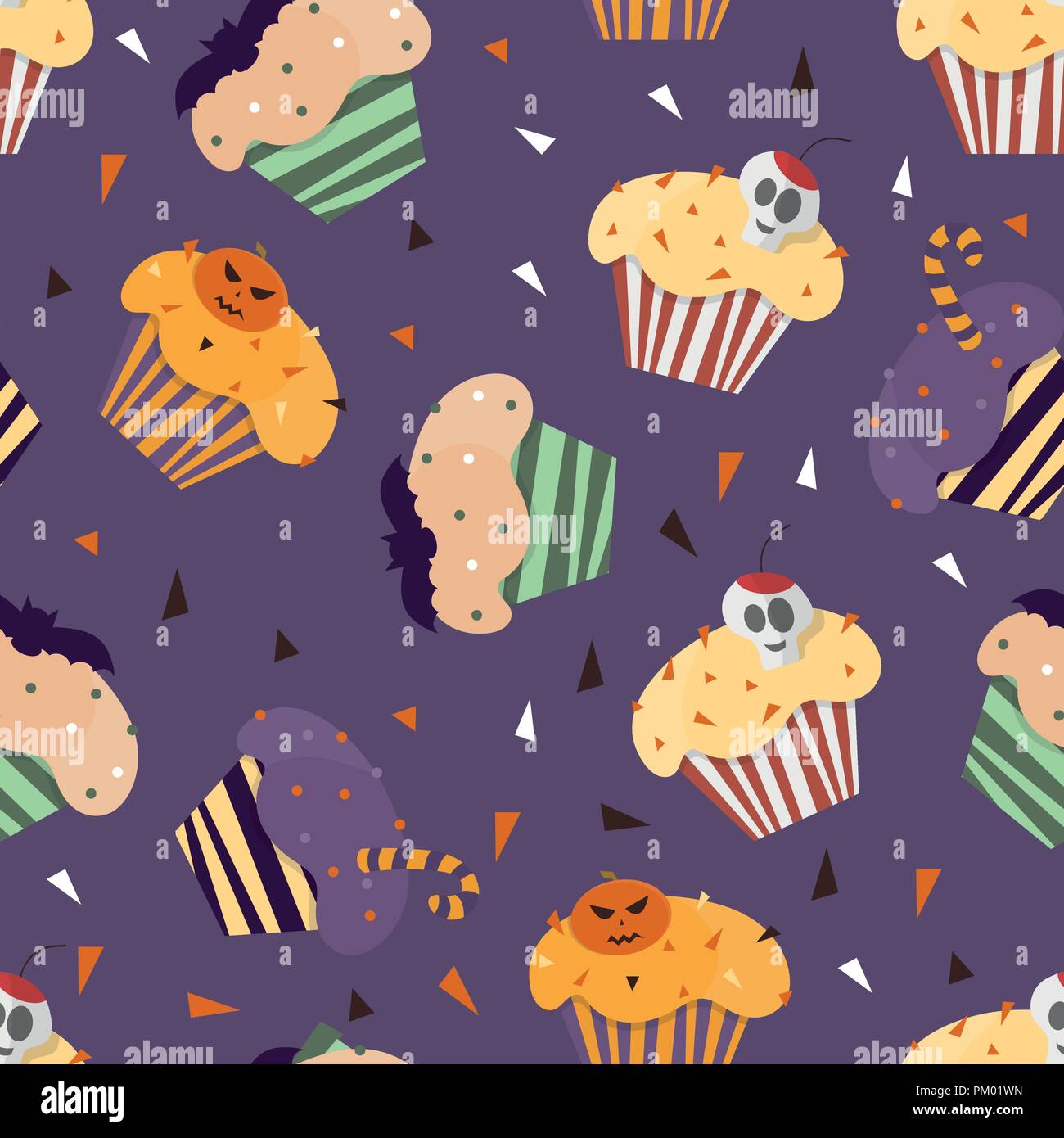 Cartoon candy and sweets cupcakes hi-res stock photography and images ...