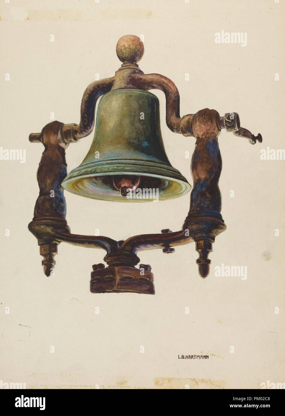 Locomotive Bell. Dated: 1935/1942. Dimensions: overall: 32.6 x 24.1 cm ...