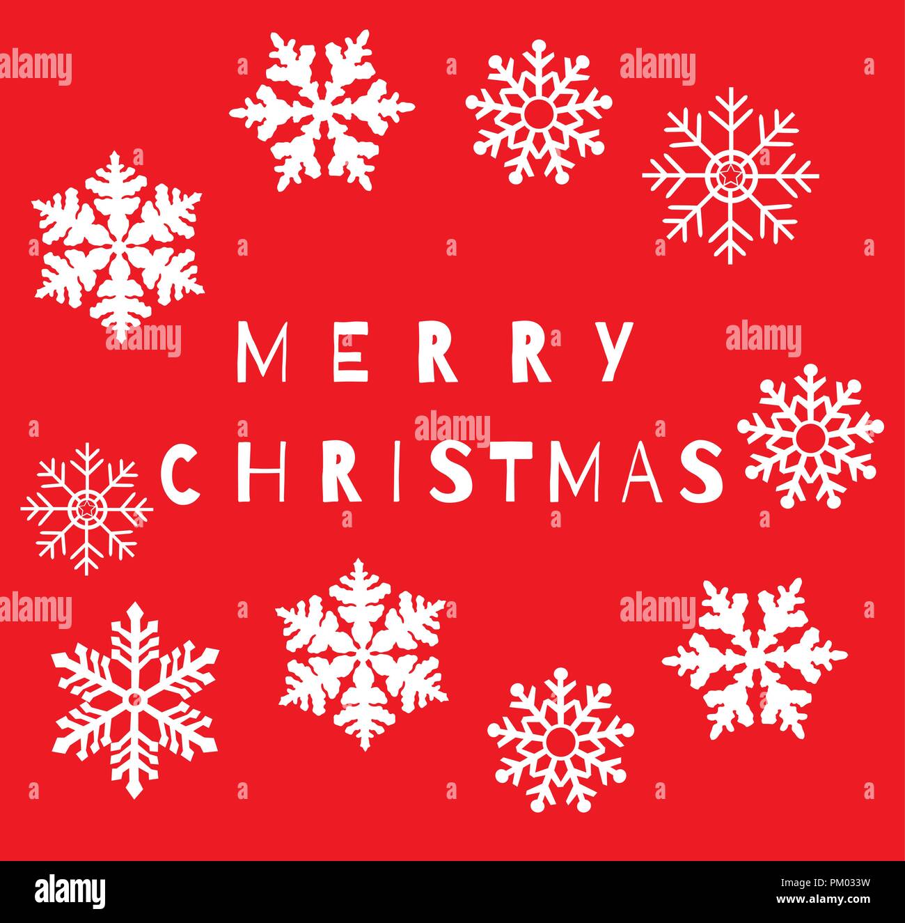 vector illustration of a Christmas snowflakes frame Stock Vector Image ...