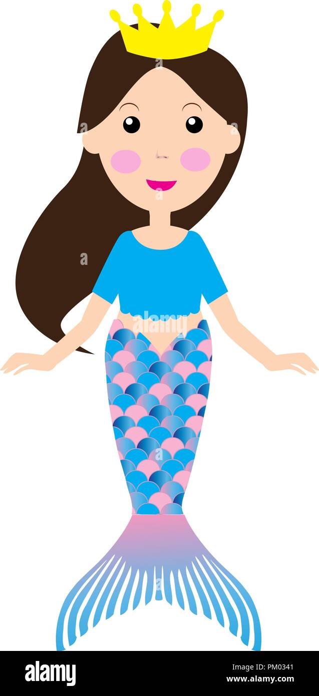 Mermaid cartoon hi-res stock photography and images - Alamy