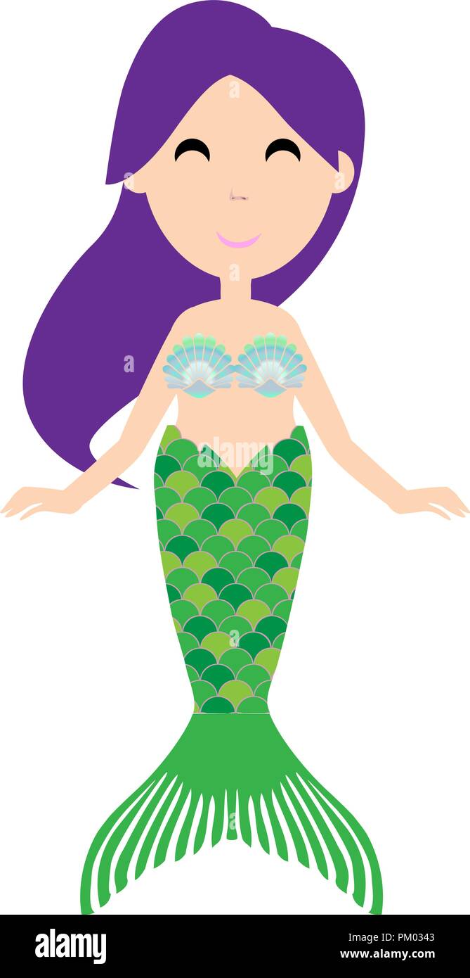 Mermaid cartoon vector vectors hi-res stock photography and images - Alamy