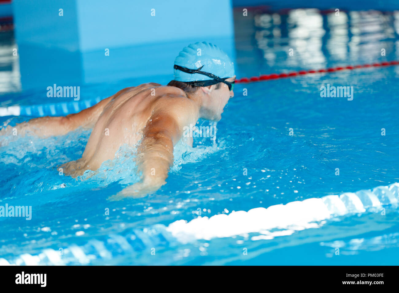 Man back swimmer swimming hi-res stock photography and images - Alamy