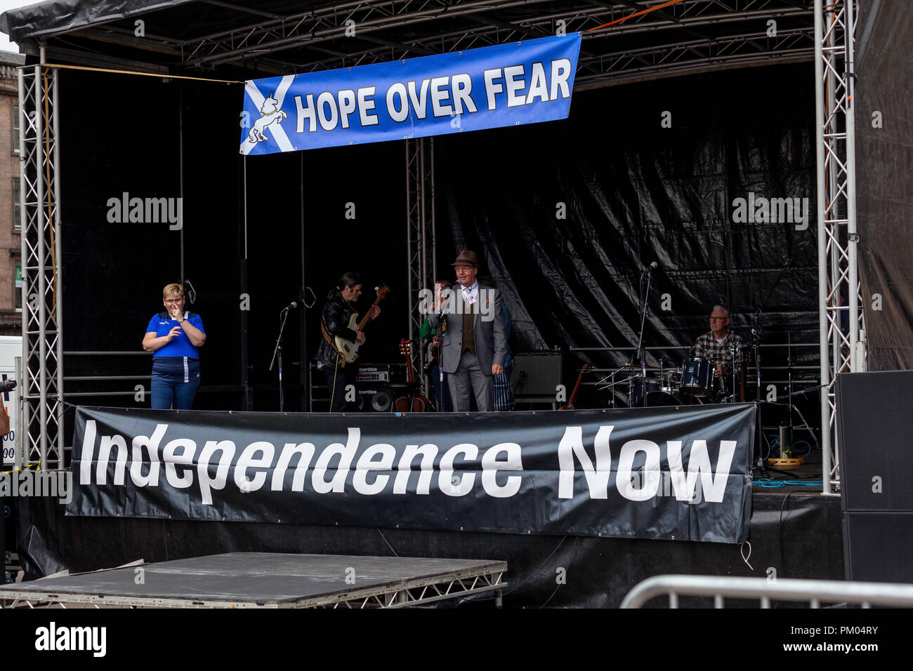 Hope over Fear Glasgow George Square Rally September 15th 2018 Stock ...