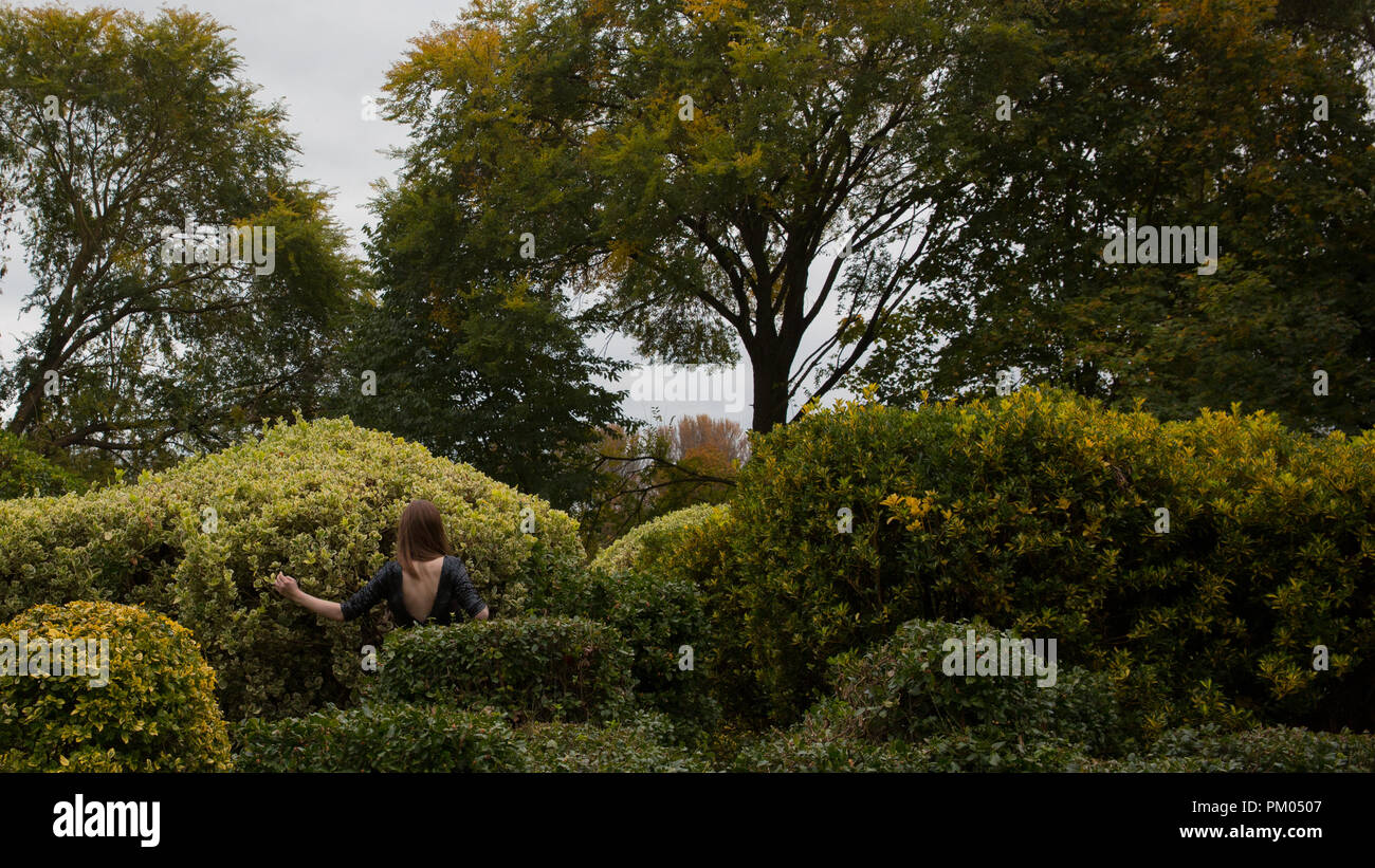 Self portrait taken exploring in public gardens Stock Photo - Alamy