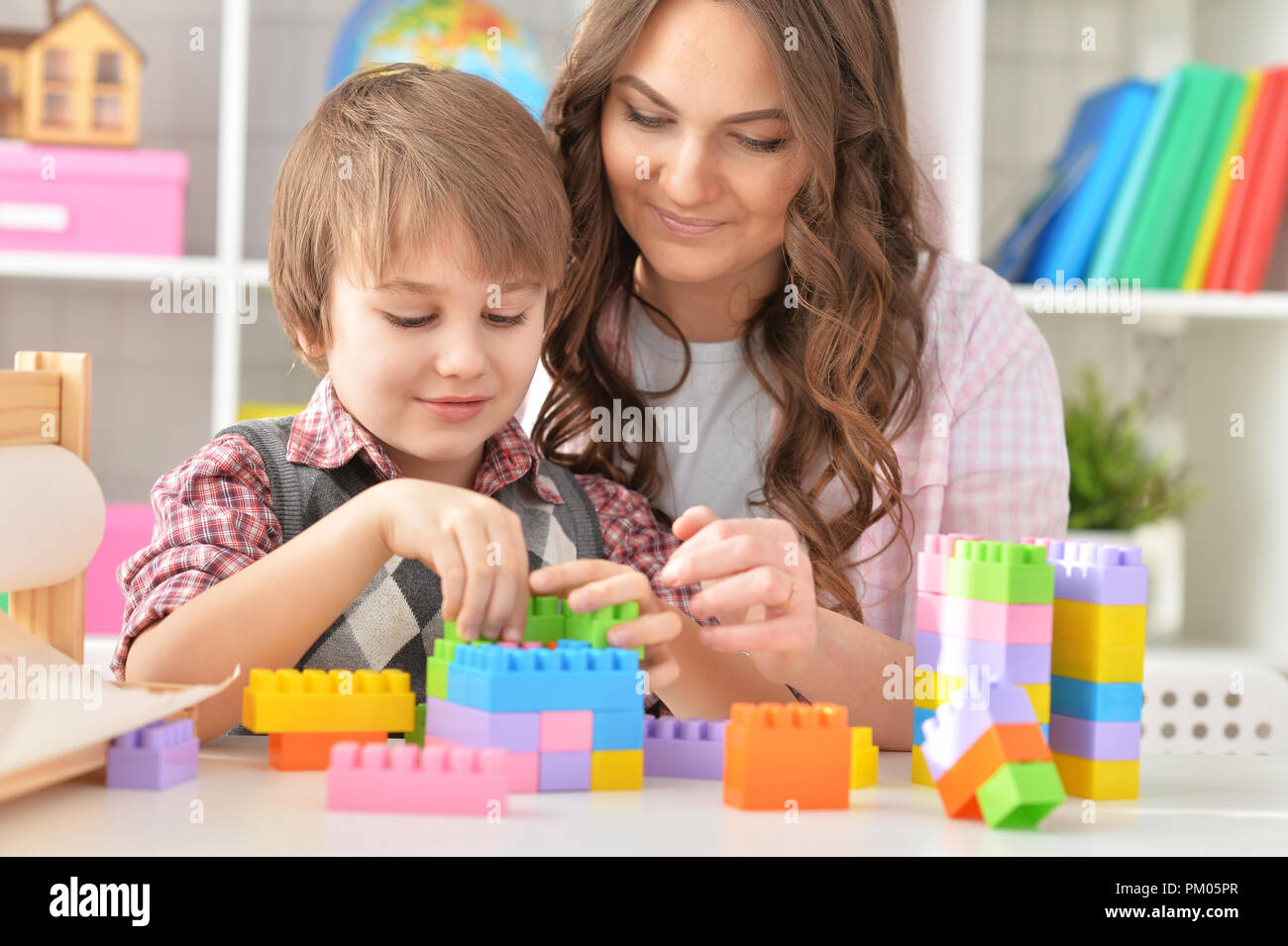 Boy playing lego hi-res stock photography and images - Alamy