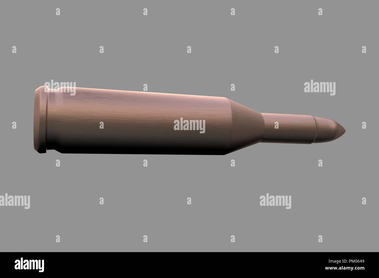 Bullet 3D render Isolated on a gray background Stock Photo - Alamy