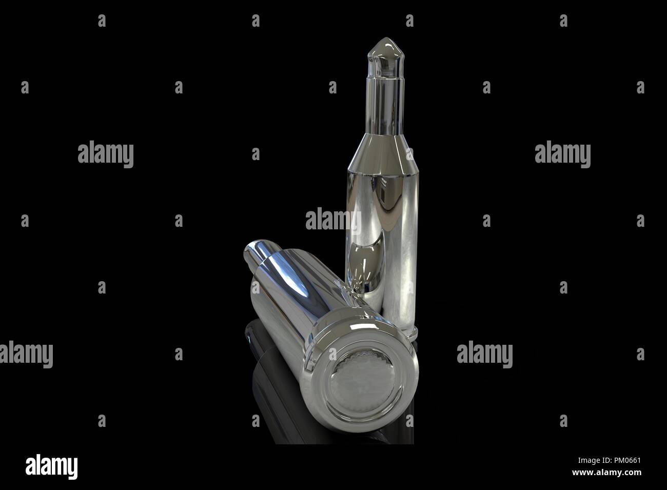 3d render silver bullet hi-res stock photography and images - Alamy