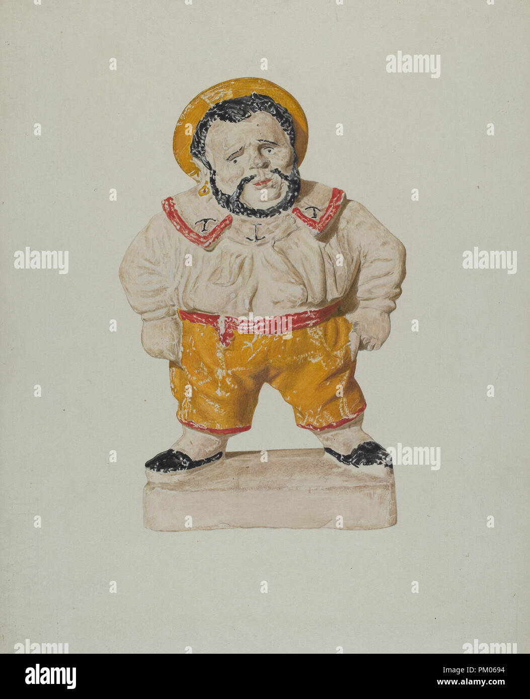 Figure of a Sailor. Dated: c. 1940. Dimensions: overall: 38 x 28 cm (14 ...