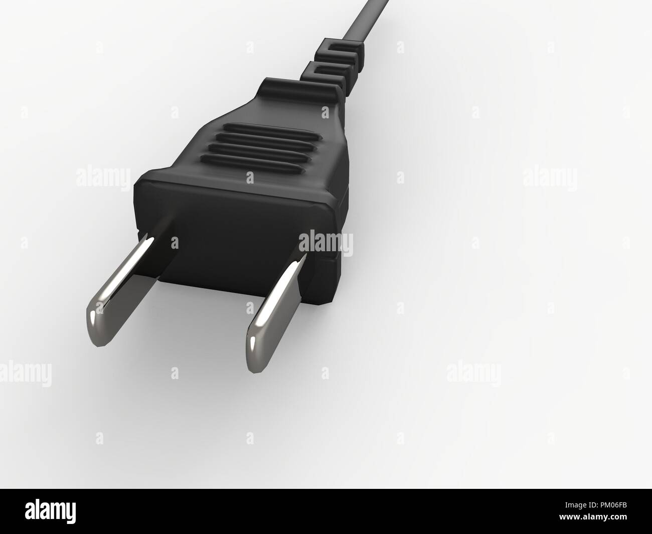 Black US style plug Stock Photo - Alamy