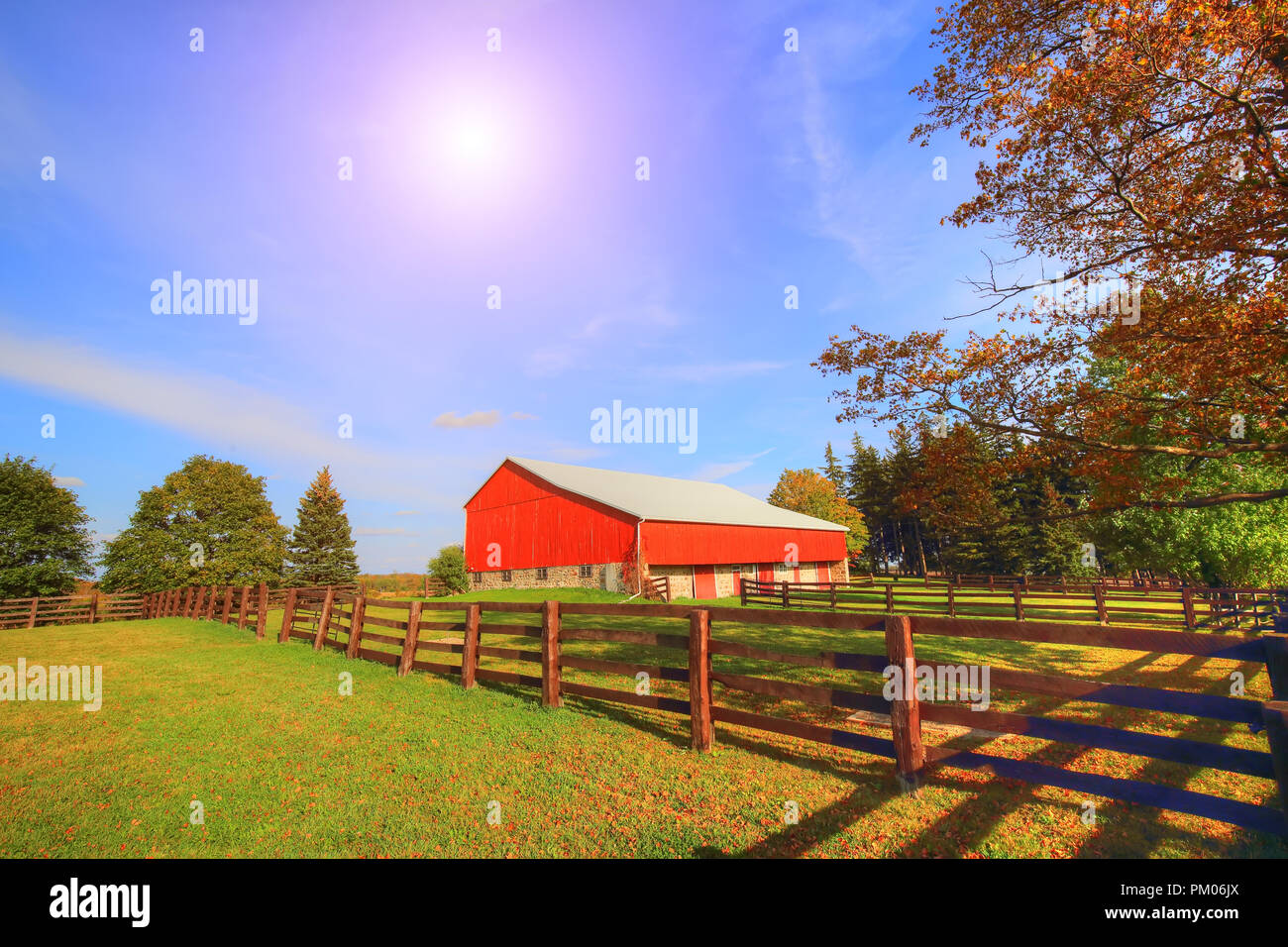 Typical Canadian Countryside in Ontario Stock Photo - Alamy