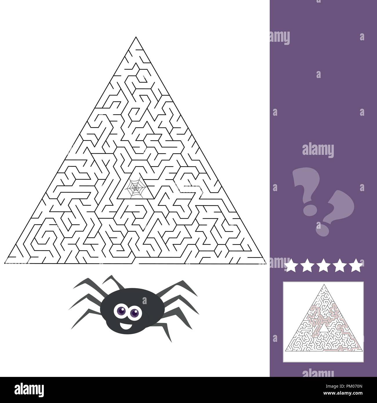 Cartoon of Education Maze or Labyrinth Activity Game for Children with ...