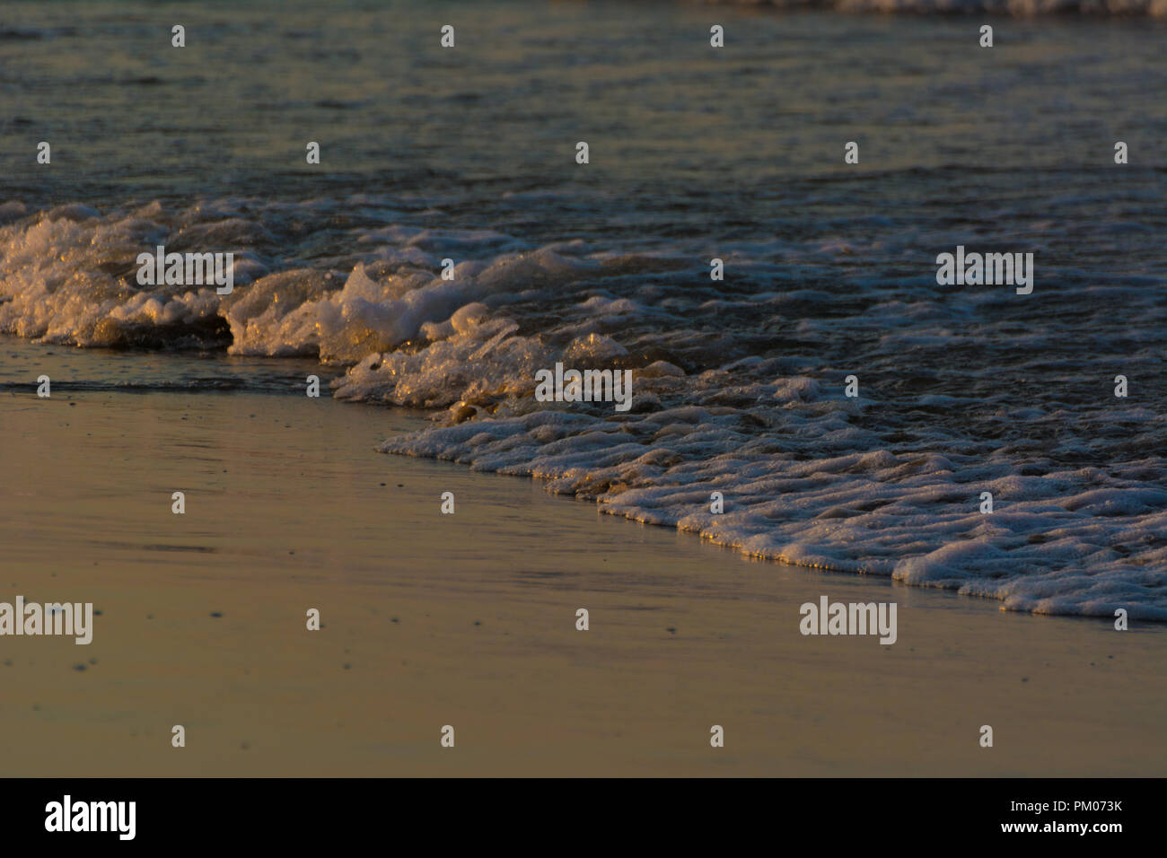 Closeup sunset sea waves hi-res stock photography and images - Alamy