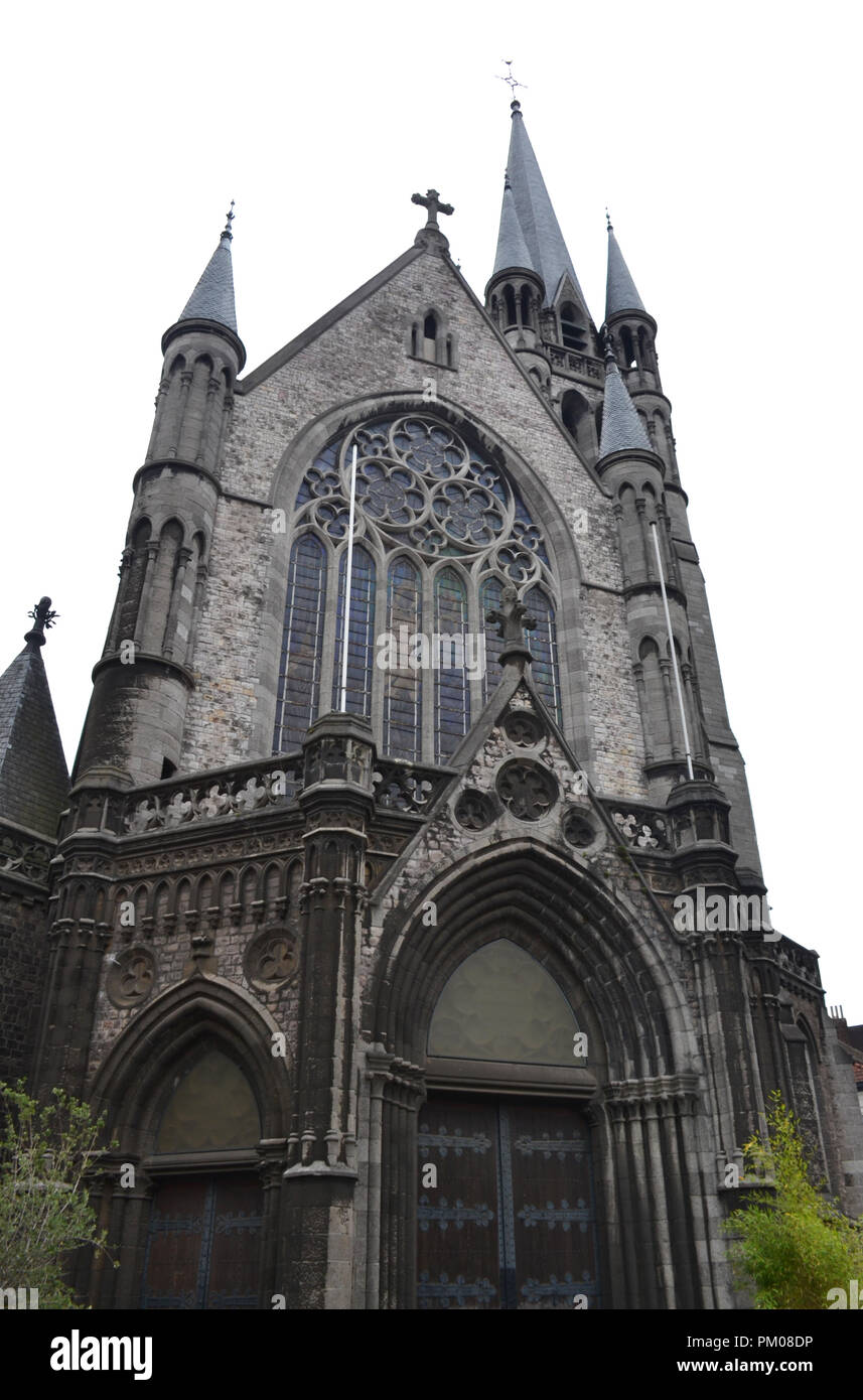 Exterior details of an old church in Brussels, Belgium Stock Photo - Alamy