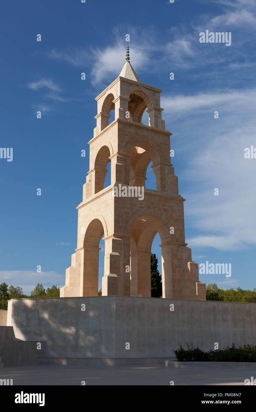 Canakkale (Dardanelles) martyrs memorial monument in Gallipoli, Turkey ...