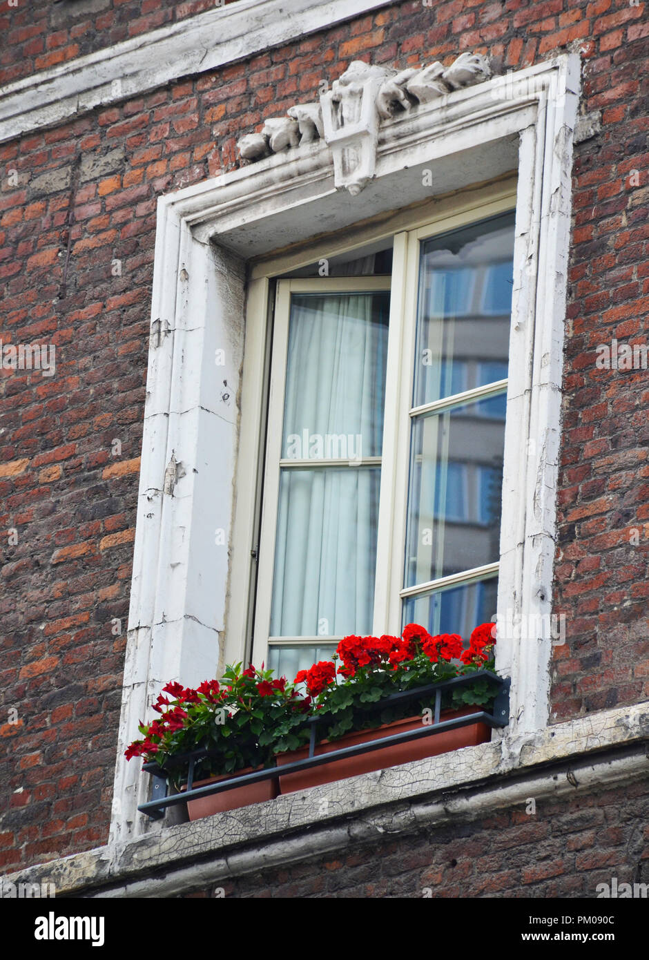 Old windows of houses in Brussels, Belgium Stock Photo - Alamy