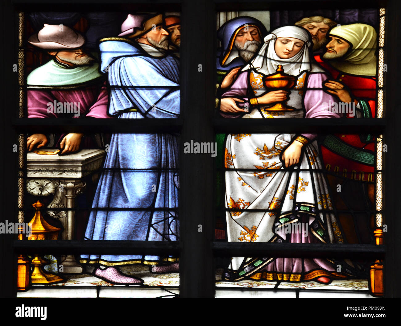 Jesus preaching stained glass hi-res stock photography and images - Alamy