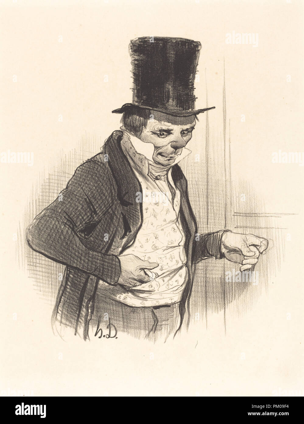 Le Portier en tournées de visites... Dated: 1841. Medium: lithograph ...