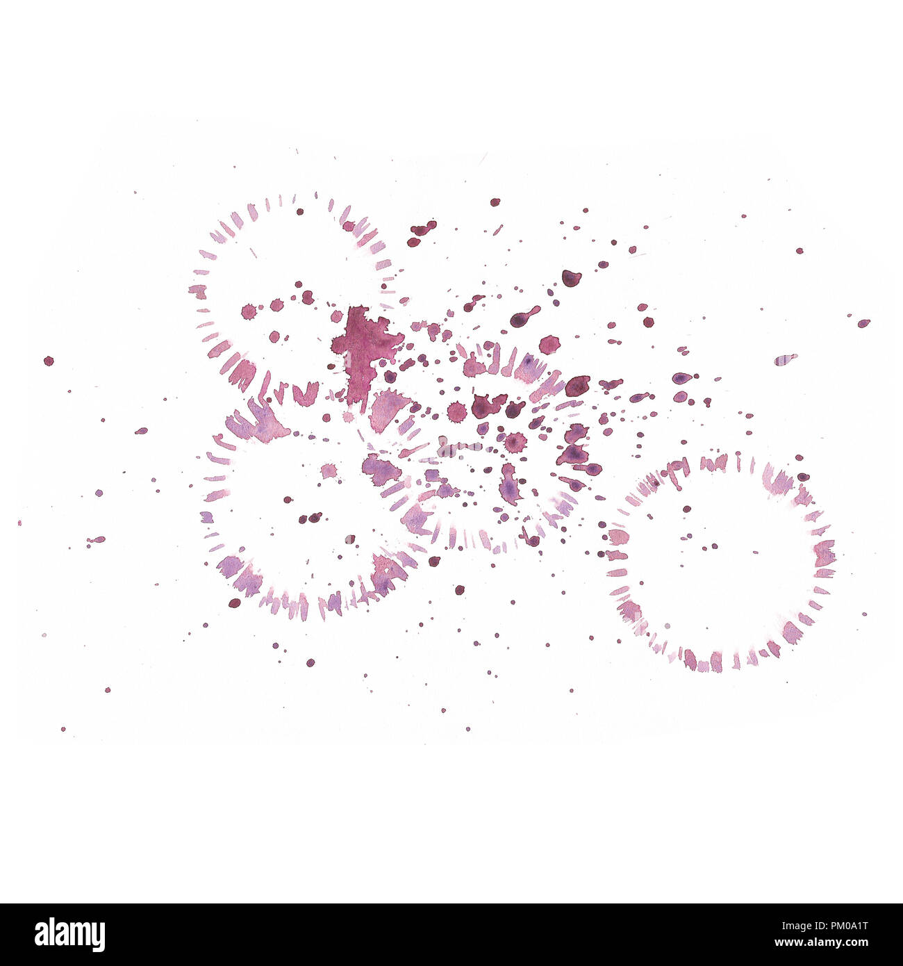 Watercolor hand drawn background violet with splash Stock Photo - Alamy