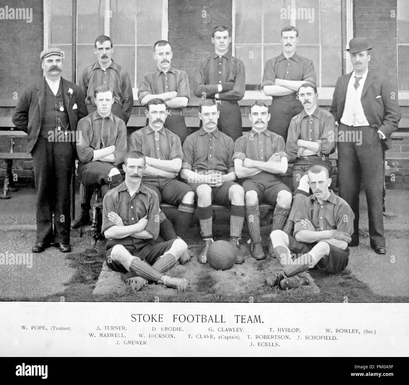 Stoke Football Team, 1890s Stock Photo - Alamy