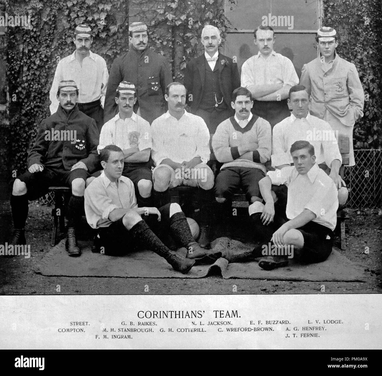 Corinthians Football team, 1890s Stock Photo - Alamy