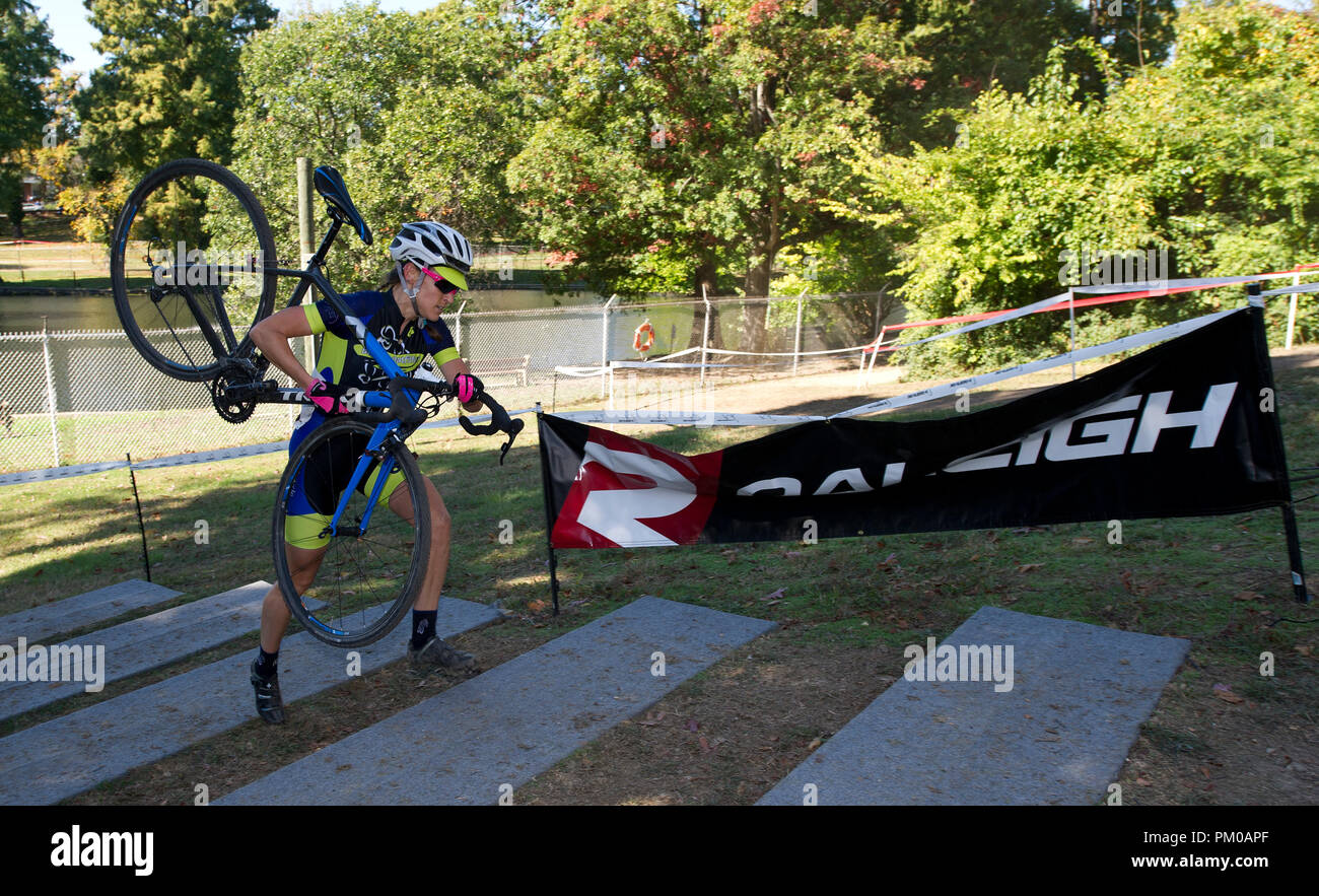 UNITED STATES - Oct 20: Racing action at the DCCX cyclocross race ...