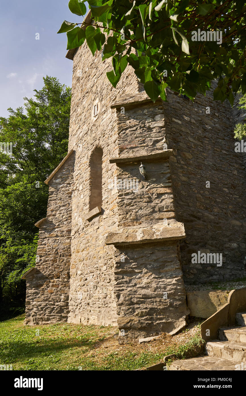 Old Romanian monastery made out of stone Stock Photo - Alamy