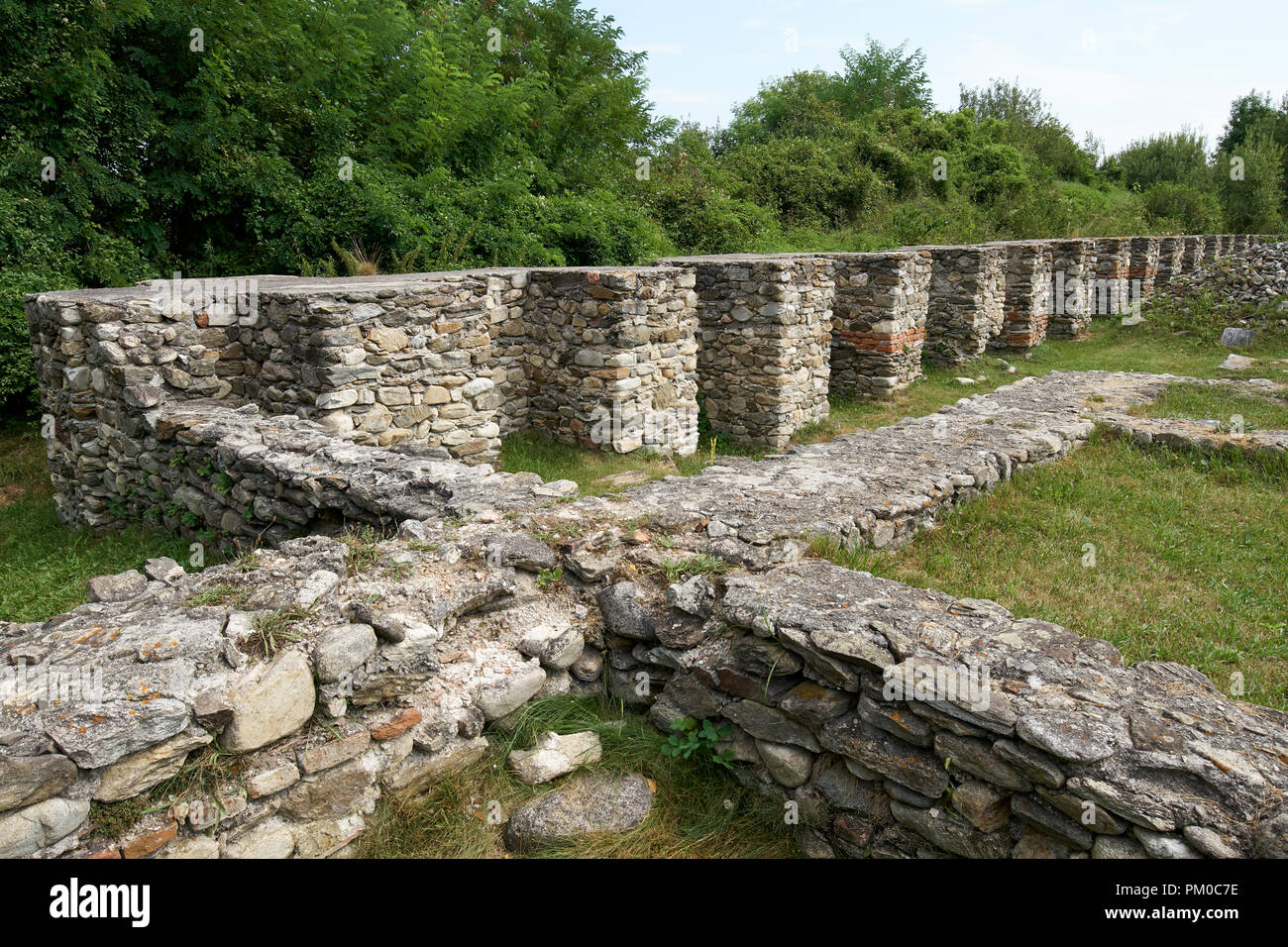 Ancient roman fortress ruins at an archaeology dig site Stock Photo - Alamy