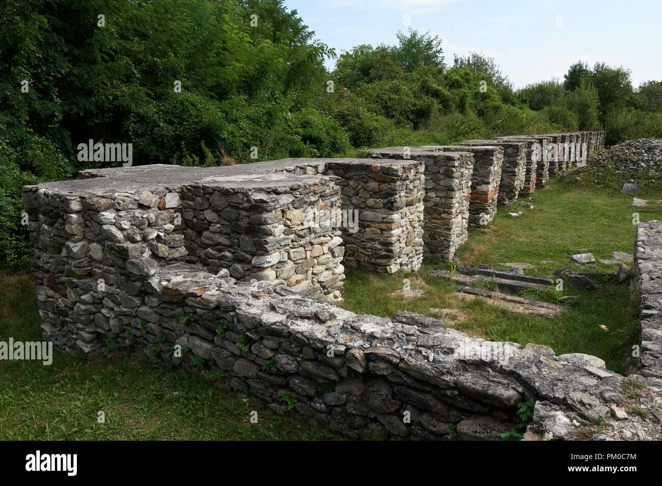 Ancient roman fortress ruins at an archaeology dig site Stock Photo - Alamy