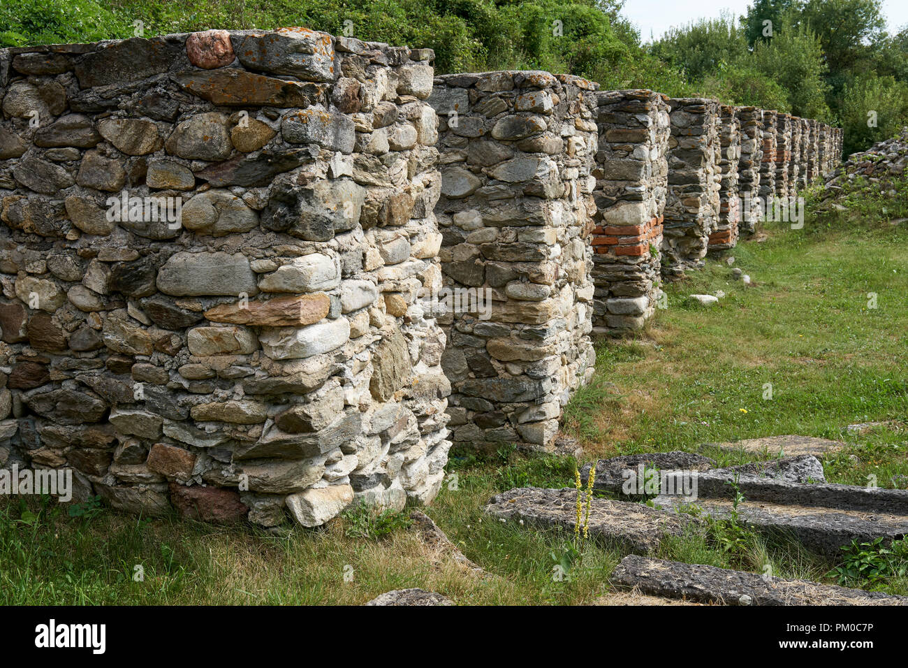 Ancient roman fortress ruins at an archaeology dig site Stock Photo - Alamy