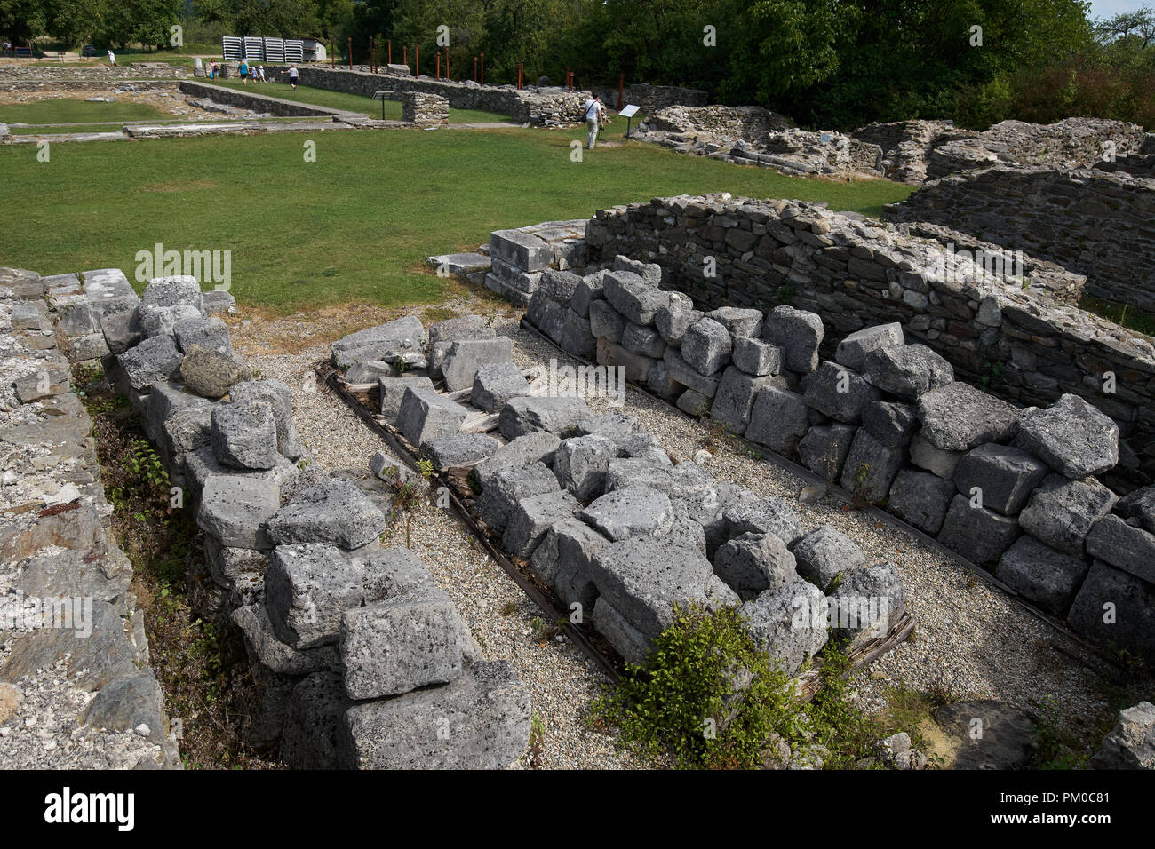 Ancient roman fortress ruins at an archaeology dig site Stock Photo - Alamy