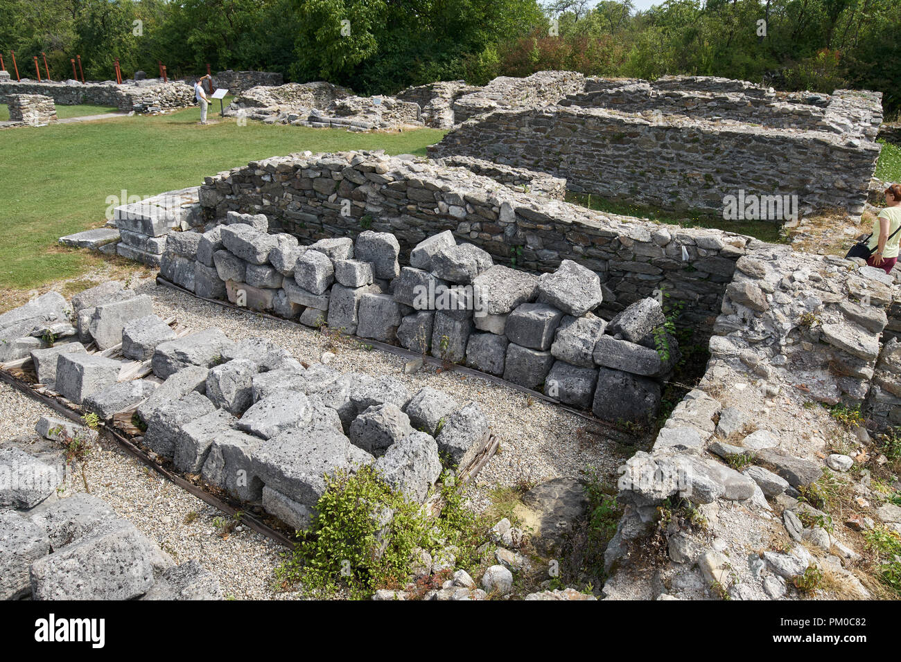 Ancient roman fortress ruins at an archaeology dig site Stock Photo - Alamy