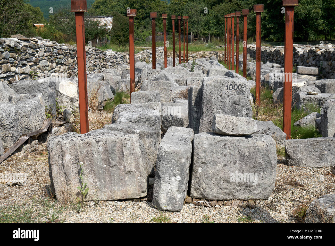 Ancient roman fortress ruins at an archaeology dig site Stock Photo - Alamy