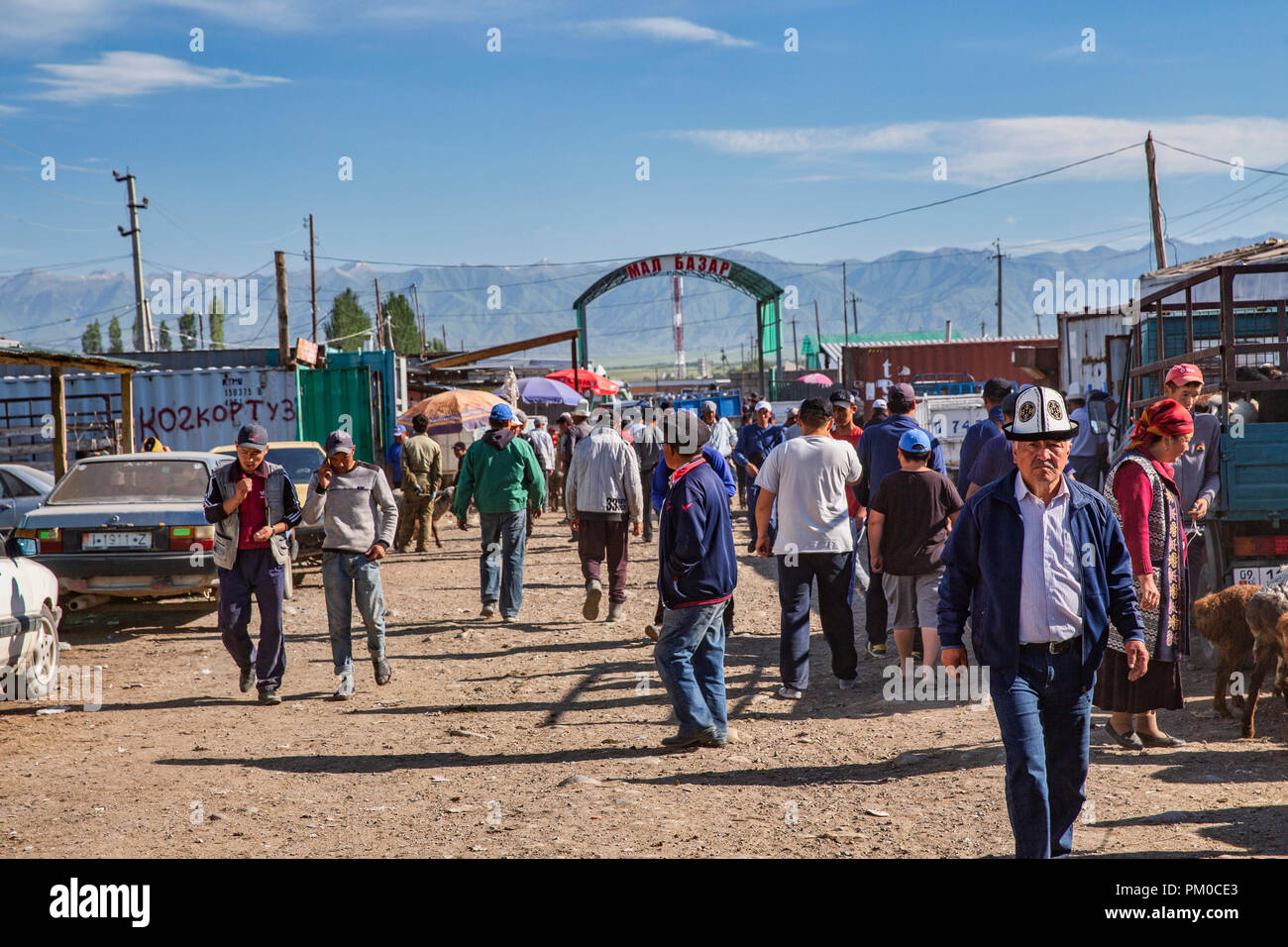 Famous Mal Bazaar (мал базары), or animal bazaar, in Karakol ...