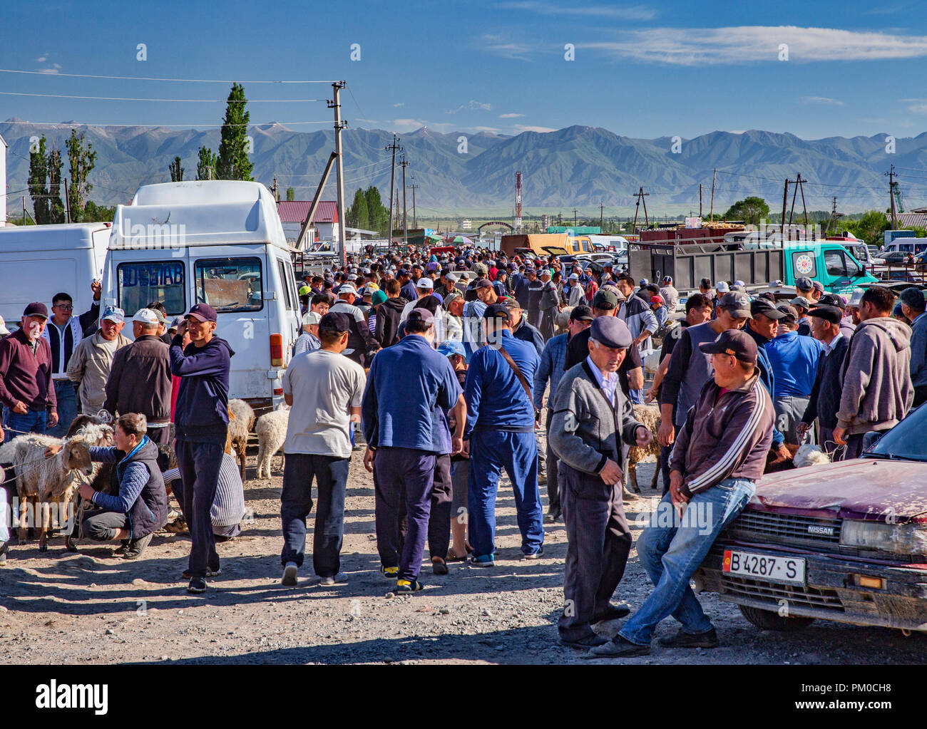 Famous Mal Bazaar (мал базары), or animal bazaar, in Karakol ...