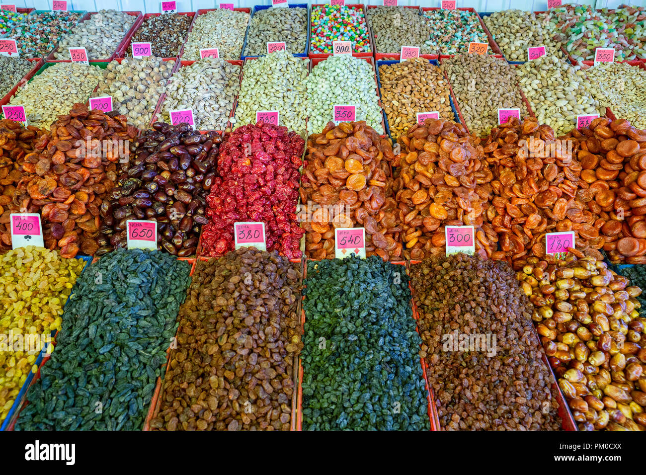 Images of shops in the famous Big Bazaar in Karakol, Kyrgyzstan Stock ...