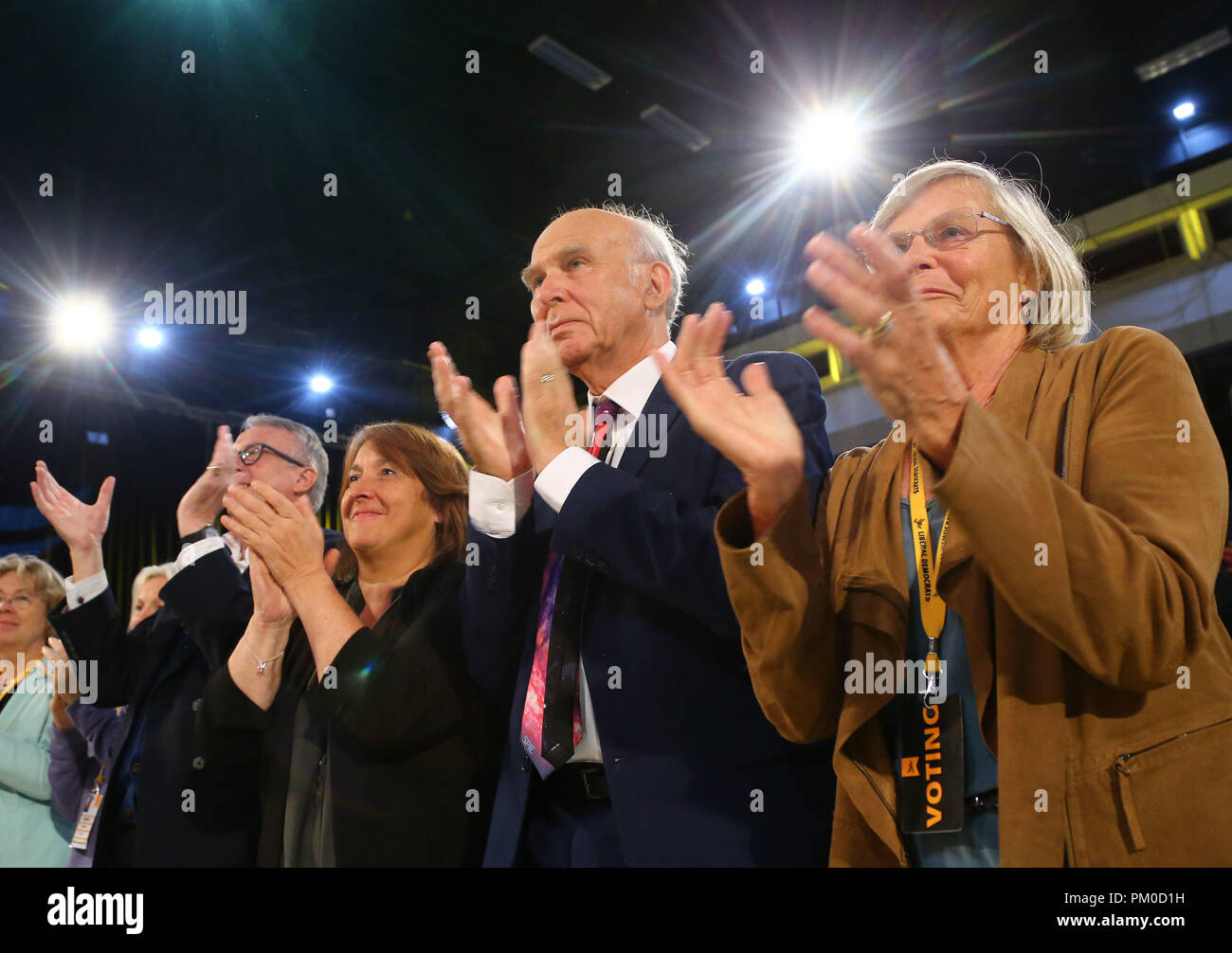 Liberal Democrats leader Sir Vince Cable and his wife Rachel Smith ...