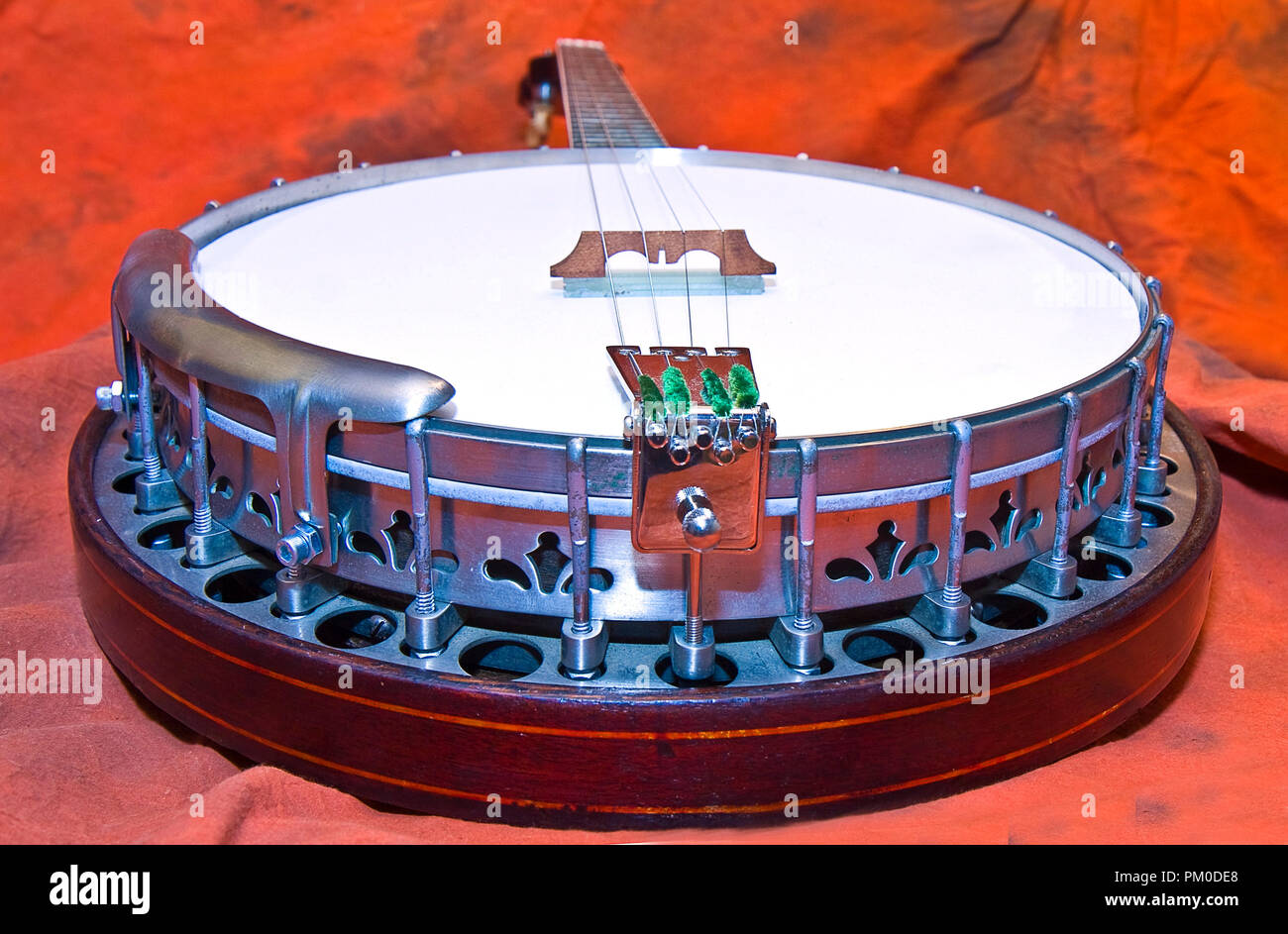 Close-up Images of Older Banjo different angles and some with music ...